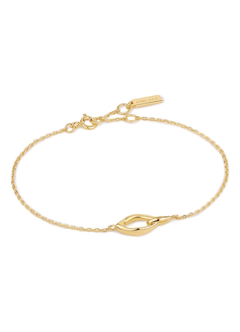Ania Haie Wave Link armband verguld • Goud • de Bijenkorf