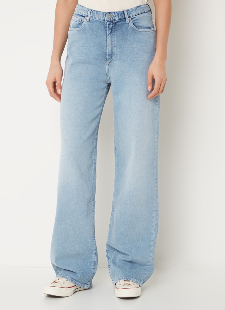 ARMEDANGELS Enijaa high waist wide leg jeans met lichte wassing ...