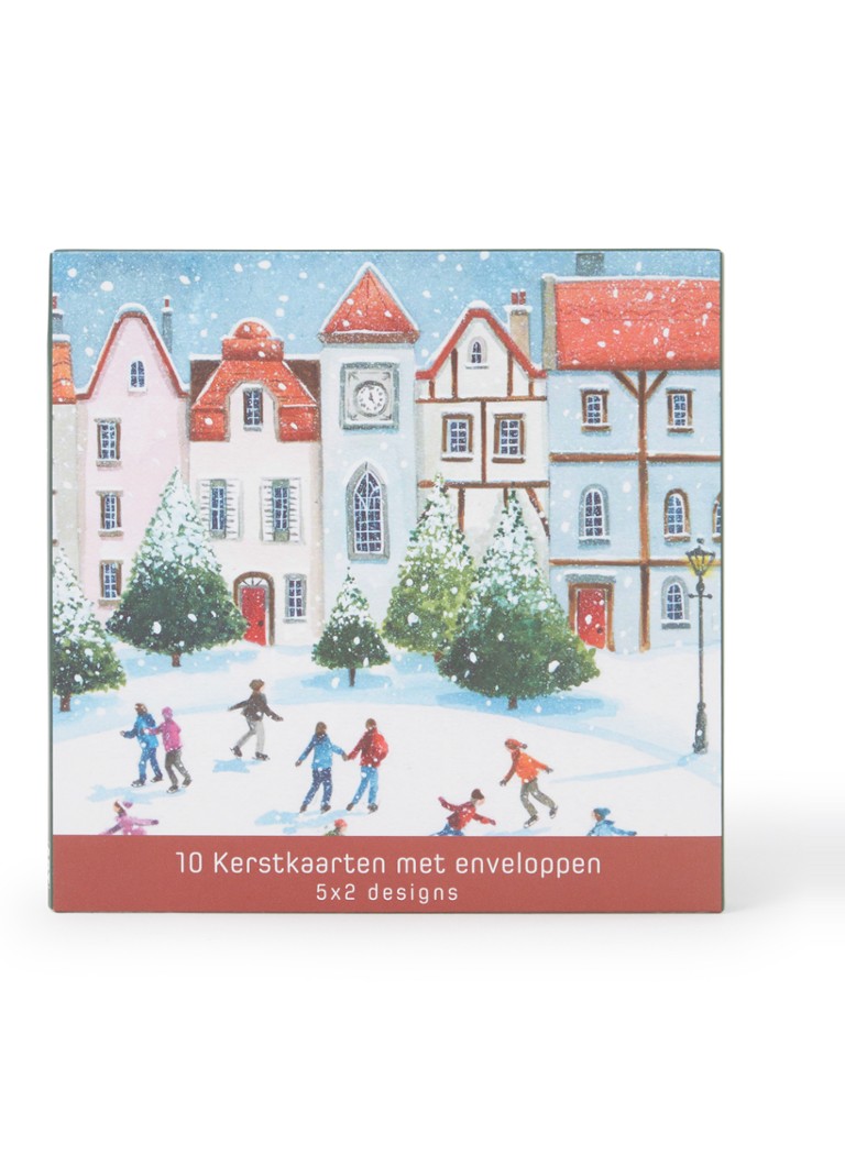 Art Group Kerst in het dorp kerstkaart - 2 designs - set van 10 ...