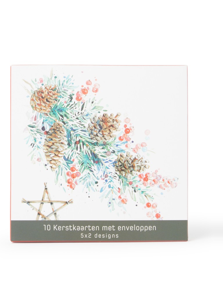 Art Group Kersttakken kerstkaart - 2 designs - set van 10 inclusief ...