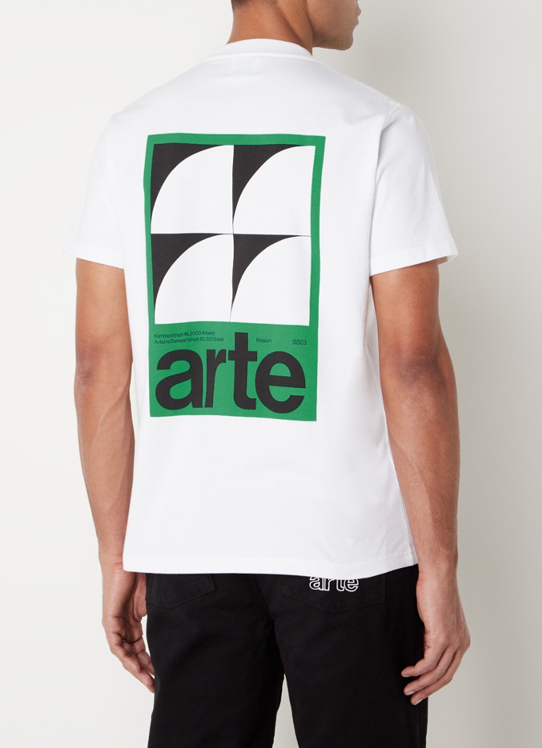 Arte Antwerp T-shirt met logo- en backprint • Wit • de Bijenkorf