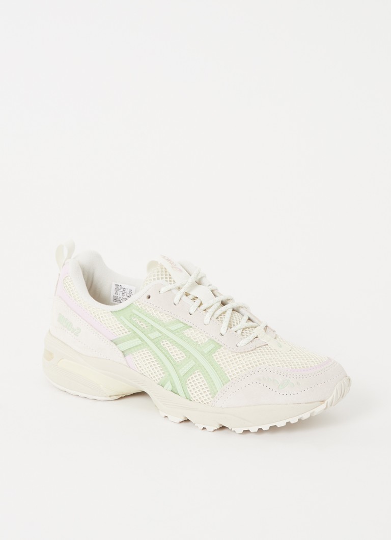 ASICS Gel-1090V2 sneaker met suède details • Ivoor • de Bijenkorf