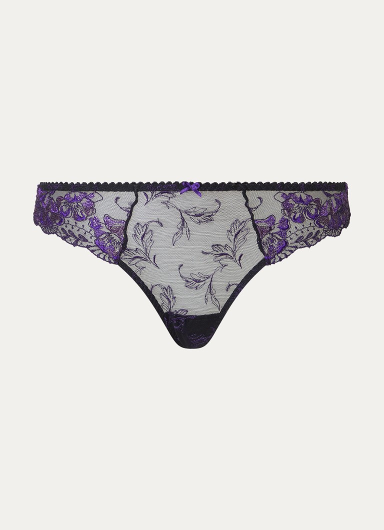 Aubade A Fleur De Toi string met borduring • Paars • de Bijenkorf