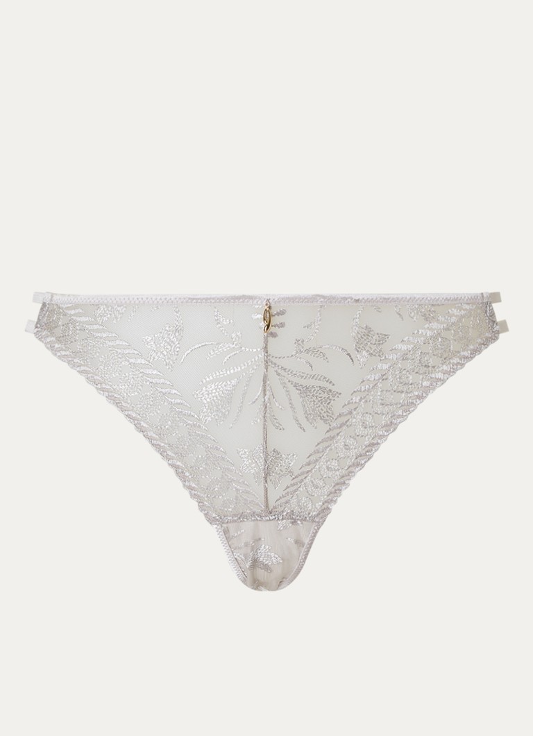 Aubade Magnetic Spell string van mesh met borduring • Lichtgrijs • de ...