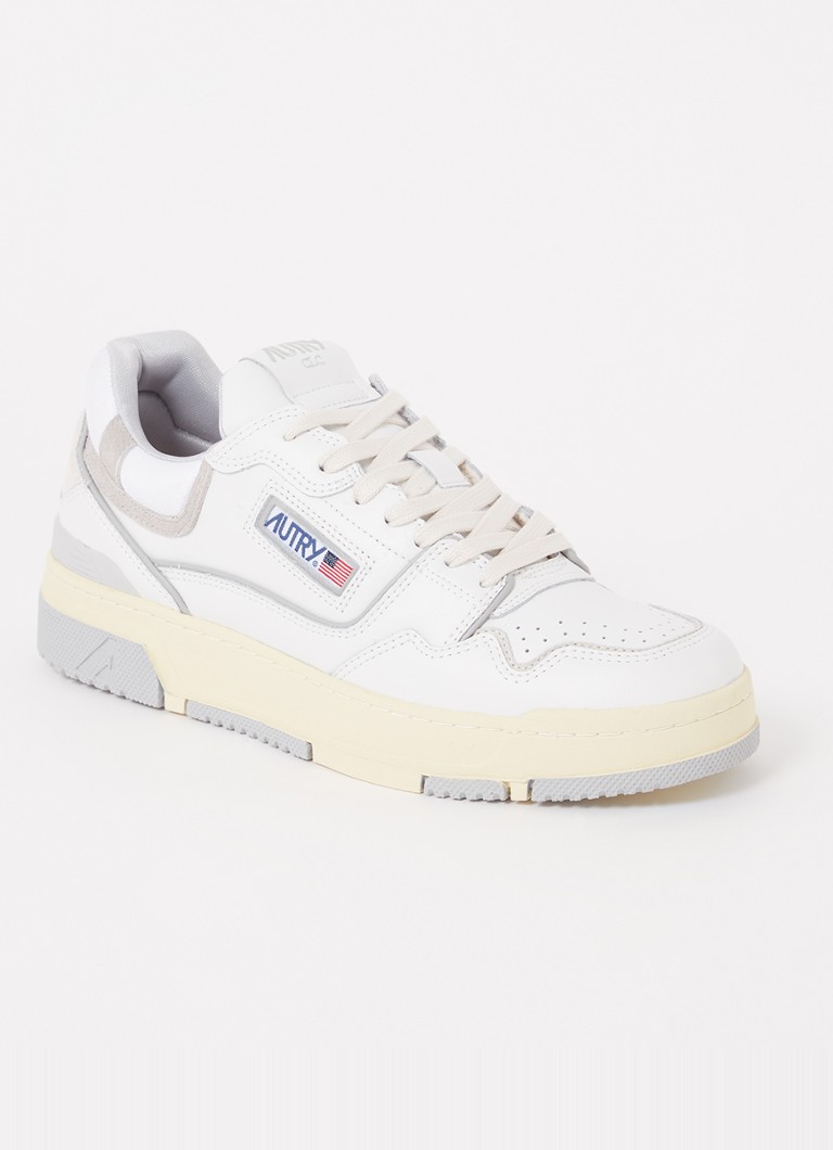 Autry CLC sneaker van kalfsleer met suède details • Wit • de Bijenkorf