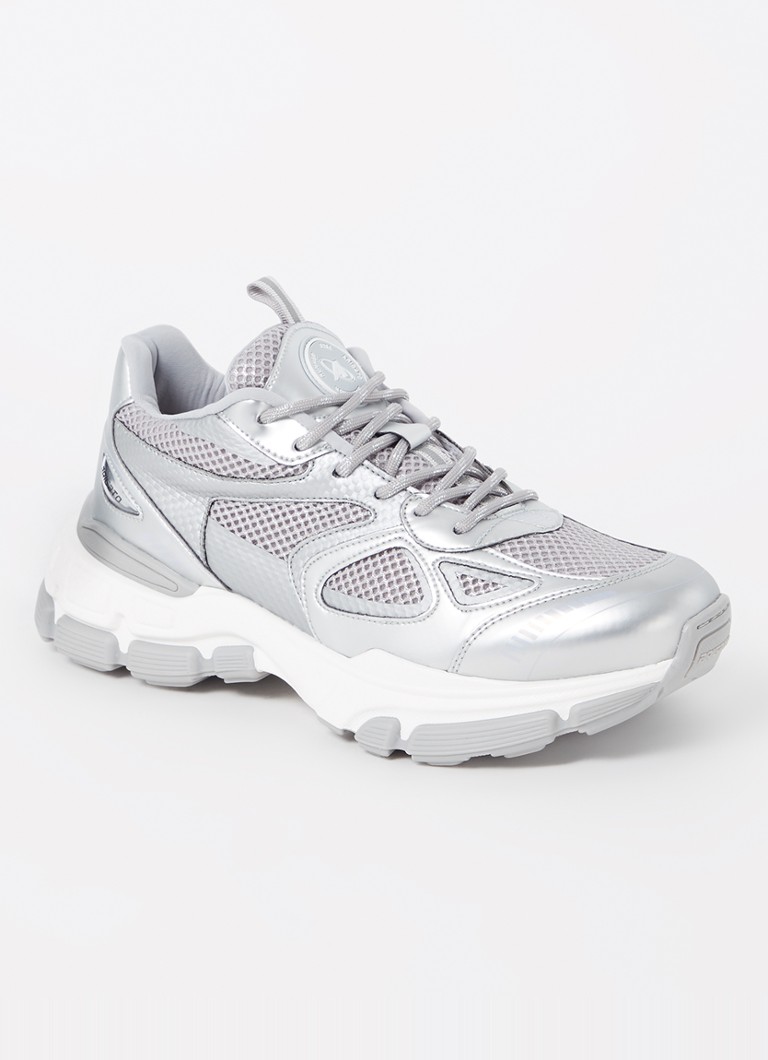 Axel Arigato Marathon Neo Runner sneaker met leren details • Zilver ...