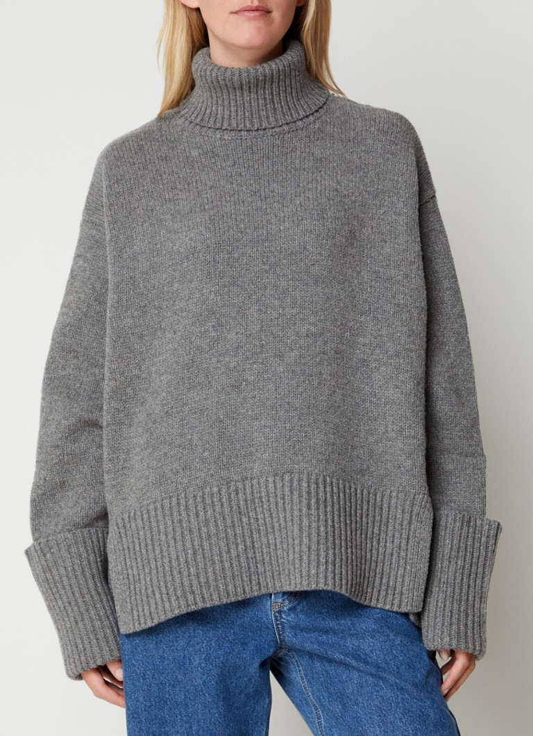 Axel Arigato Remain oversized coltrui van merino wol • Grijs • de Bijenkorf