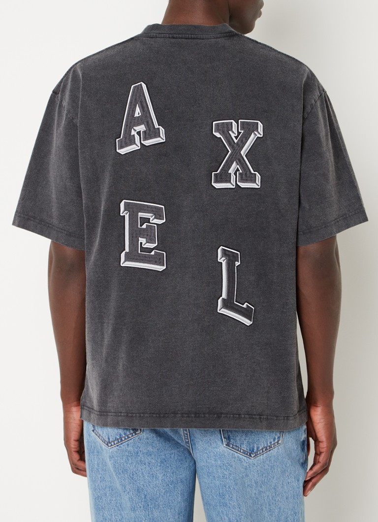 Axel Arigato Typo oversized T-shirt van biologisch katoen met backprint ...