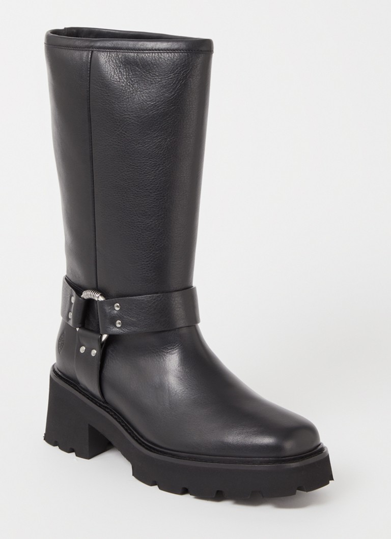 ba&sh Coto biker boot van leer • Zwart • de Bijenkorf