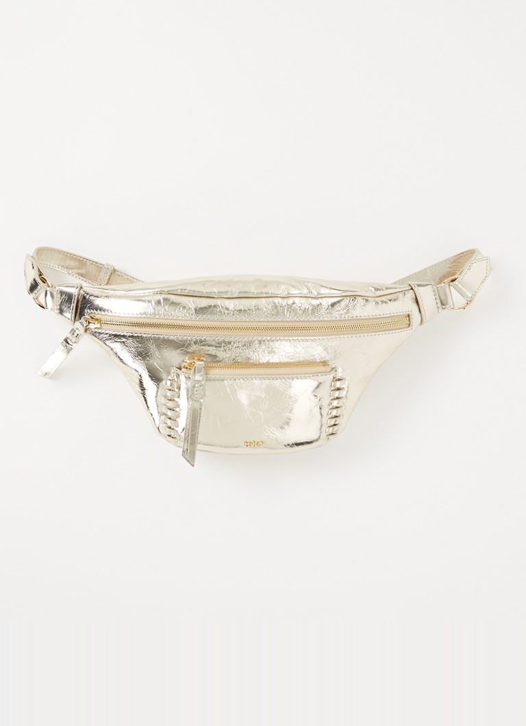 ba&sh Heuptas van leer met metallic finish • Goud • de Bijenkorf