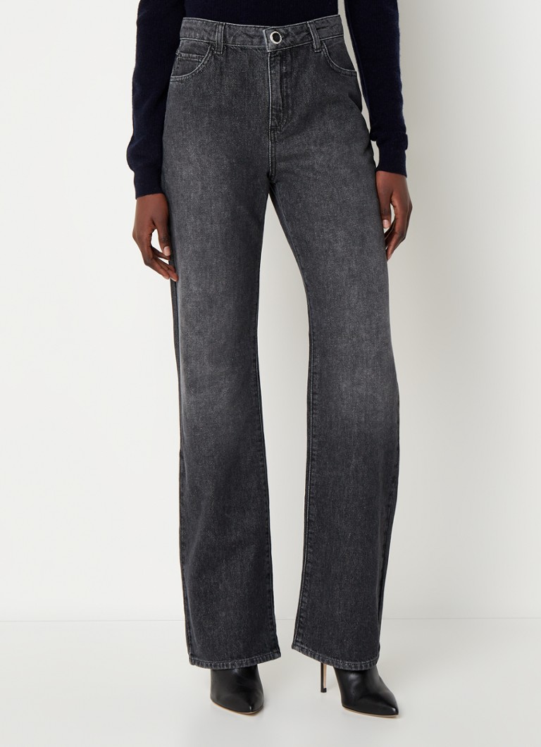 Ba&sh Idalie high waist straight fit jeans met gekleurde wassing ...