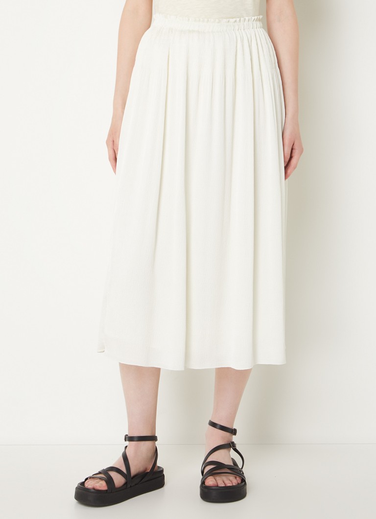 Ba&sh Karol midi rok met plissé • Gebroken wit • de Bijenkorf