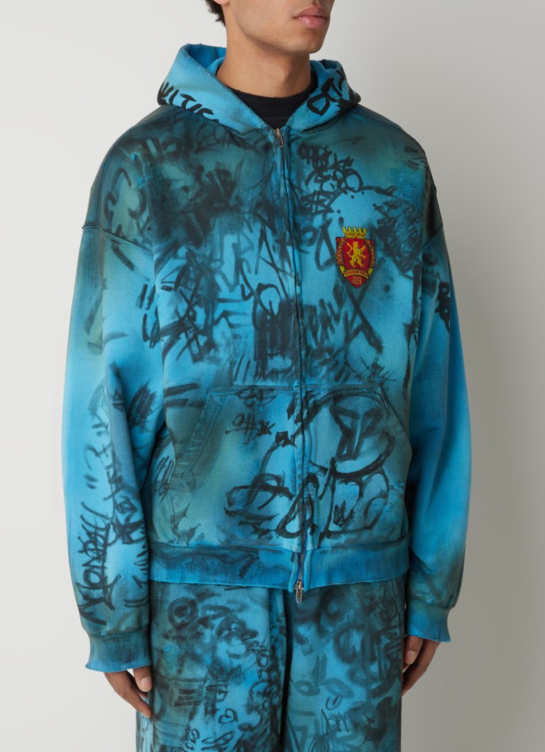 Balenciaga Skater oversized sweatvest met capuchon en logoborduring ...