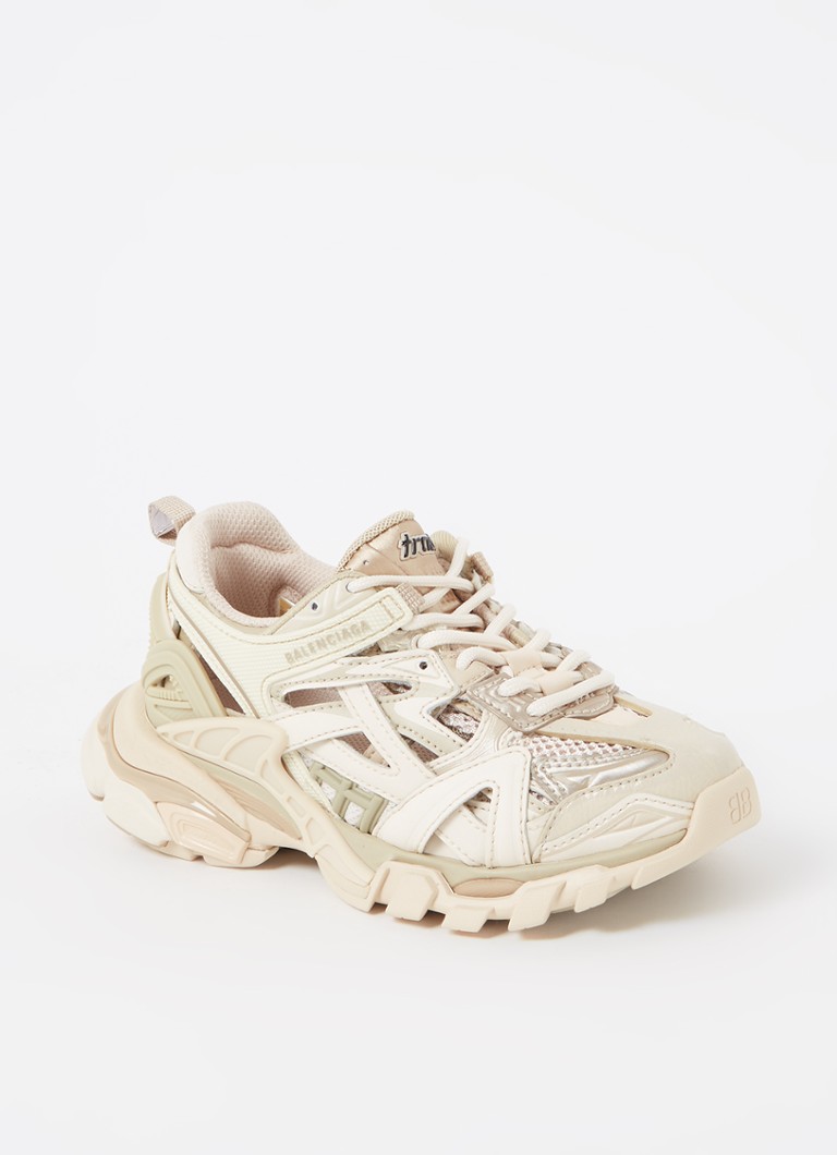 Balenciaga Track 2 sneaker met mesh details • Donkerbeige • de Bijenkorf