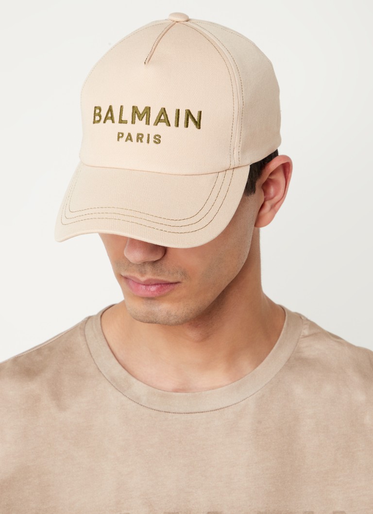 Balmain Pet met logoborduring • Beige • de Bijenkorf