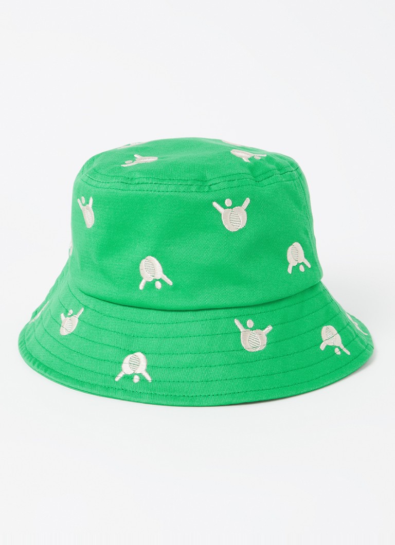Becksöndergaard Batty bucket hoed met borduring • Groen • de Bijenkorf