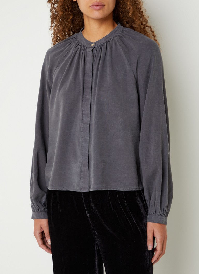 Bella Dahl Blouse van lyocell • Donkergrijs • de Bijenkorf