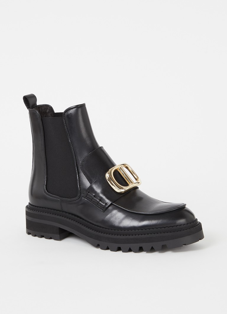 Billi Bi Chelsea boot van leer • Zwart • de Bijenkorf