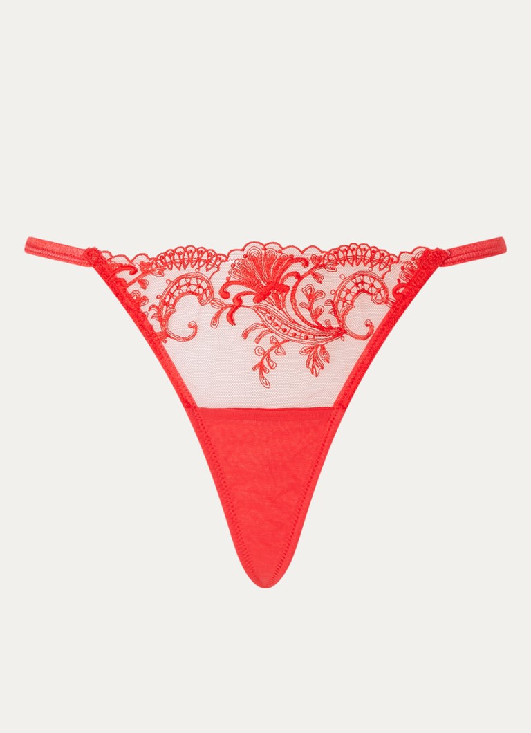 Bluebella Marseille string met borduring • Rood • de Bijenkorf