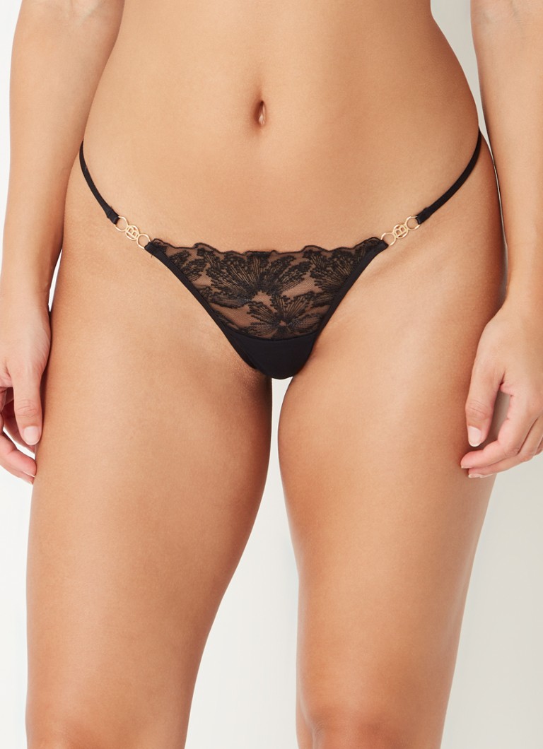 Bluebella Olympia string met kant • Zwart • de Bijenkorf