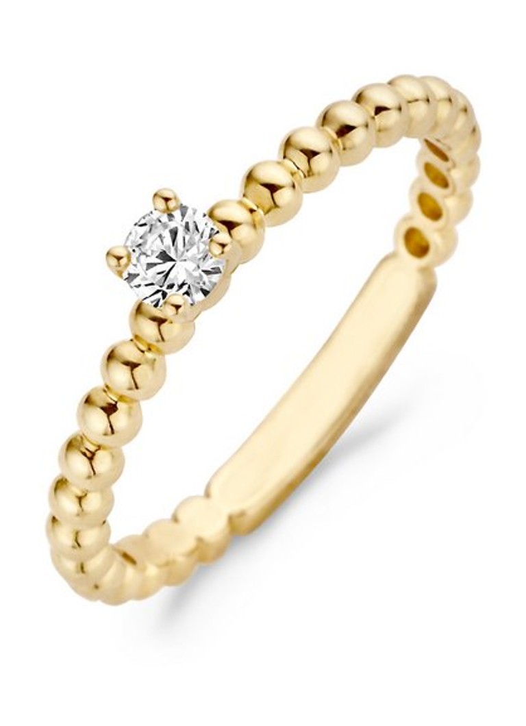 Blush Ring van 14 karaat geelgoud met zirkonia 1111YZI • Goud • de ...