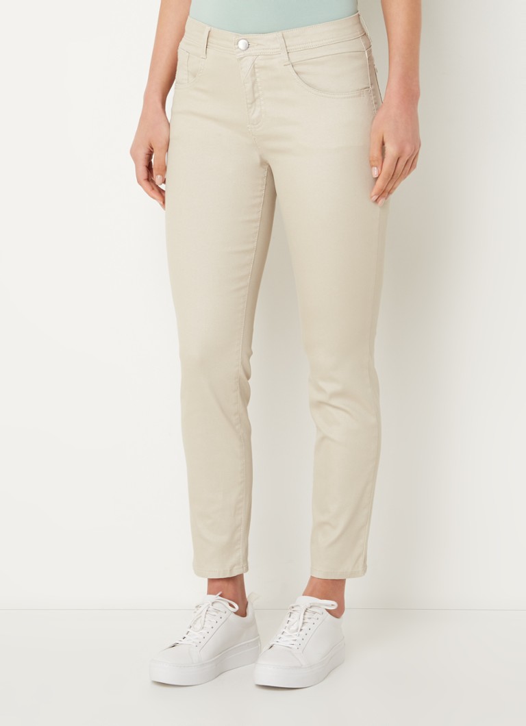 BRAX Shakira high waist slim fit cropped broek in lyocellblend • Beige ...