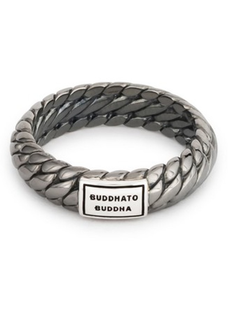Buddha to Buddha Ben XS ring van zilver • Donkergrijs • de Bijenkorf