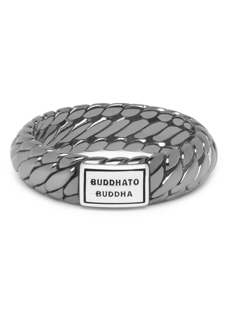 Buddha to Buddha Ben XS ring van zilver • Donkergrijs • de Bijenkorf