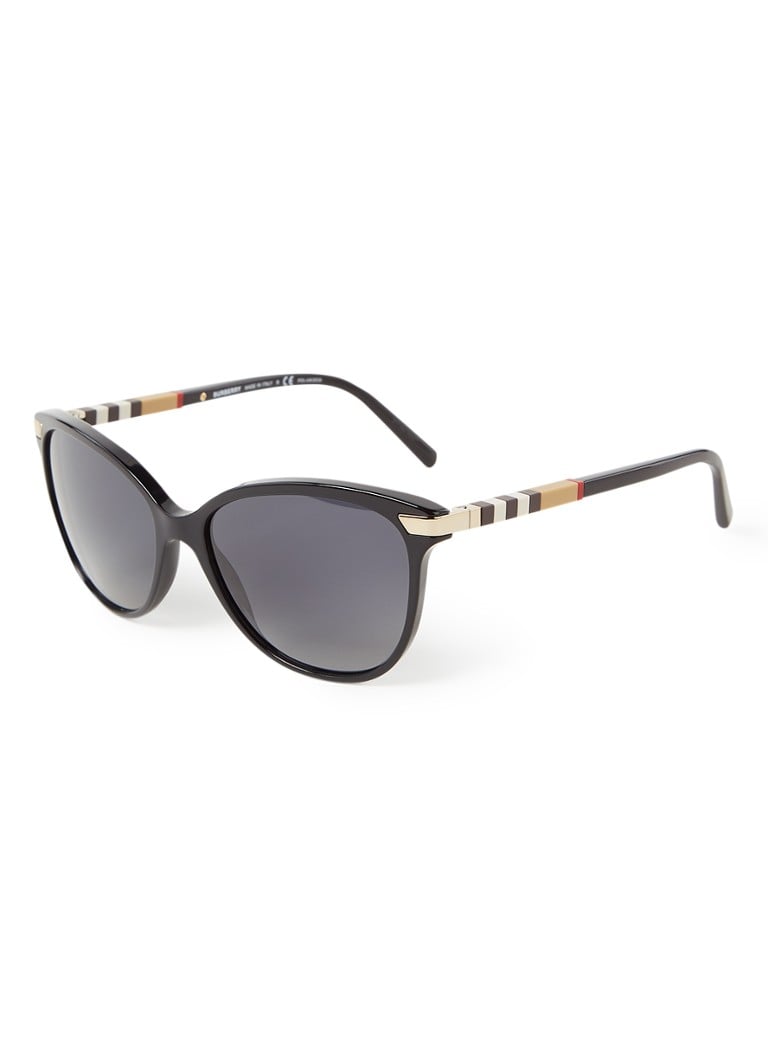 Burberry Cat Eye zonnebril gepolariseerd BE4216 • Zwart • de Bijenkorf