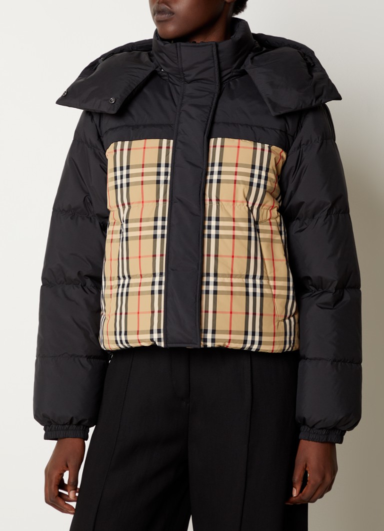 Burberry Lydden reversible puffer jack met donsvulling en capuchon ...