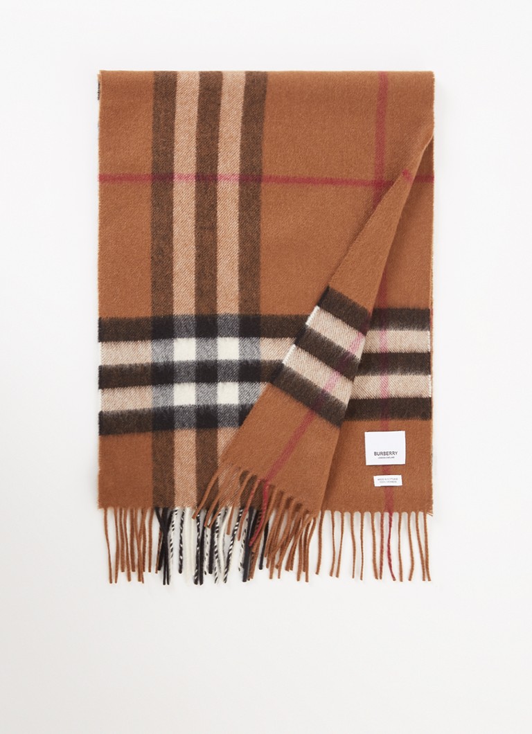 BURBERRY Mu Giant sjaal van kasjmier 170 x 30 cm • Bruin • de Bijenkorf