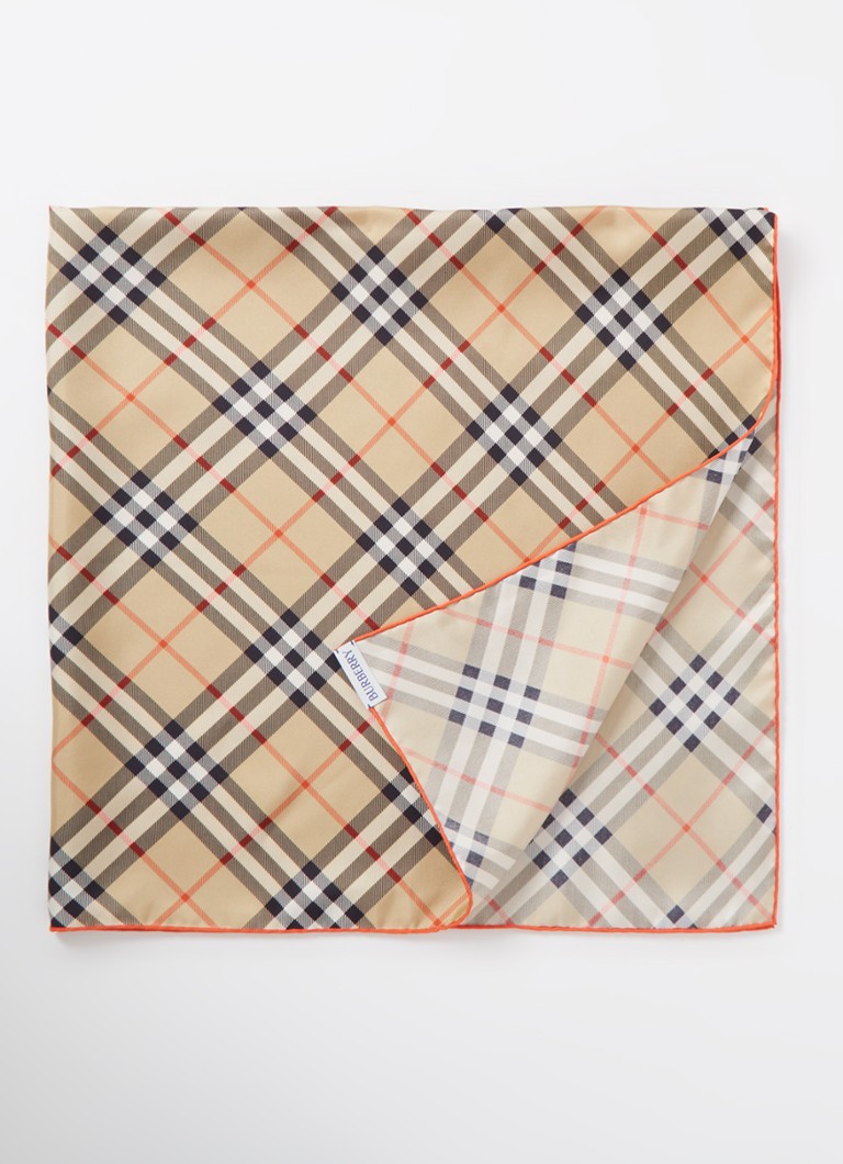 Burberry Sjaal van zijde 90 x 90 cm • Zand • de Bijenkorf