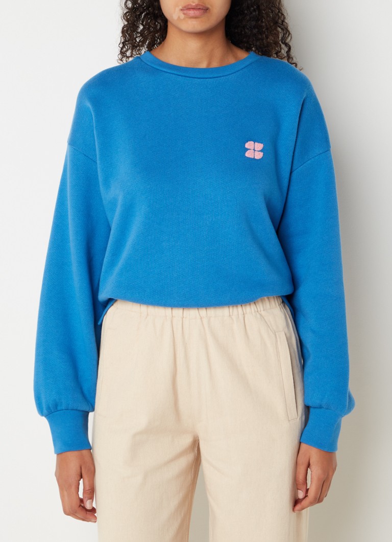 by-bar Bibi sweater met logoborduring • Blauw • de Bijenkorf