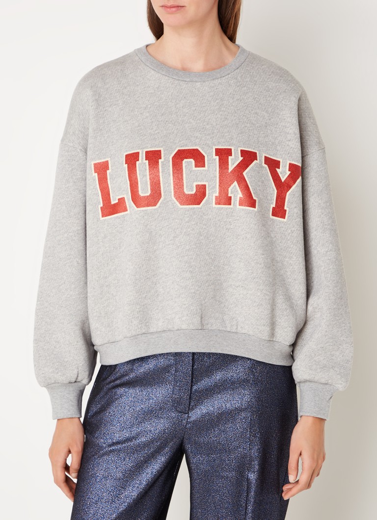 by-bar Bibi sweater met print • Lichtgrijs • de Bijenkorf