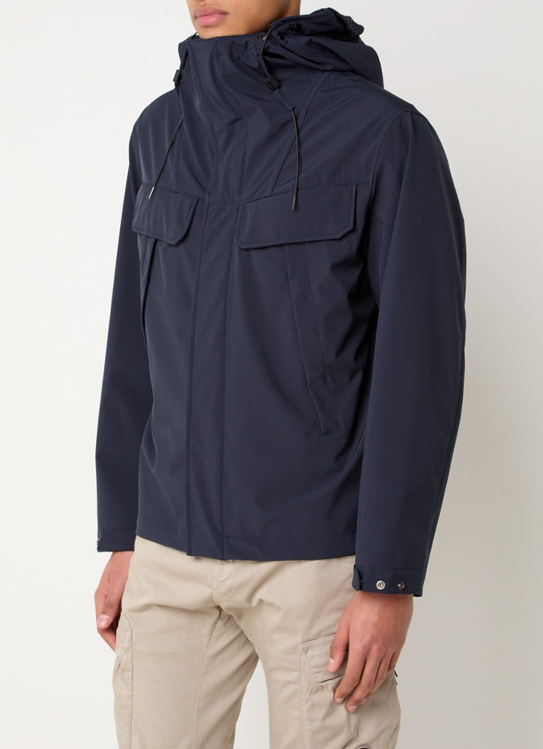 C.P. Company Shell-R softshell jack met klepzakken • Donkerblauw • de ...