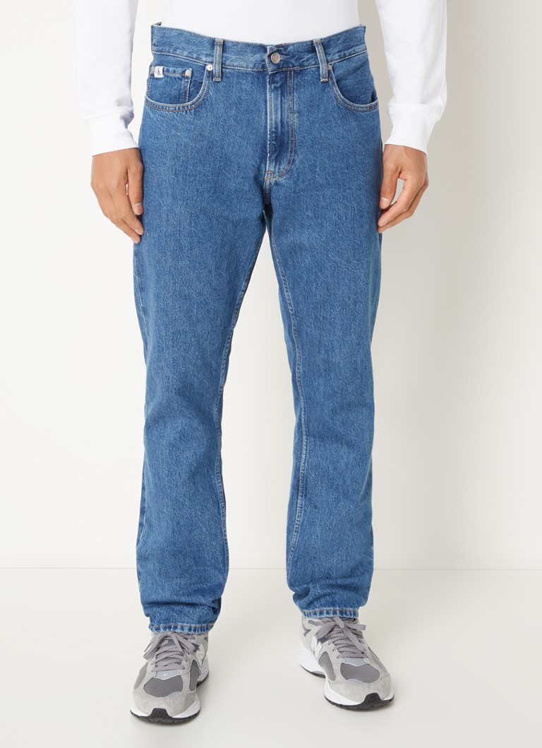 Calvin Klein Authentic straight leg jeans met medium wassing • Indigo ...