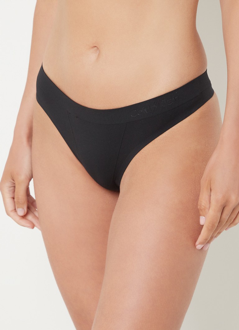 Calvin Klein Bonded Flex string met logo • Zwart • de Bijenkorf