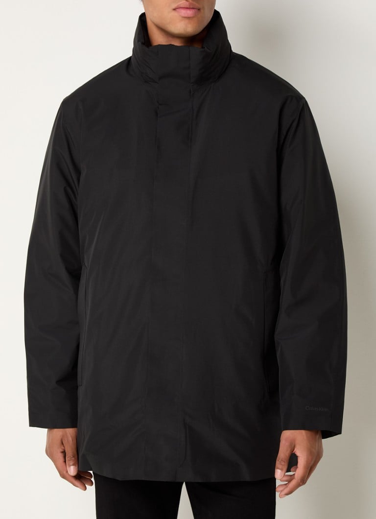 Calvin Klein Gewatteerde parka met opbergbare capuchon en ritszakken • Zwart • de Bijenkorf