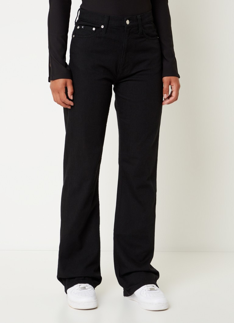 Calvin Klein High waist bootcut jeans met stretch • Zwart • de Bijenkorf
