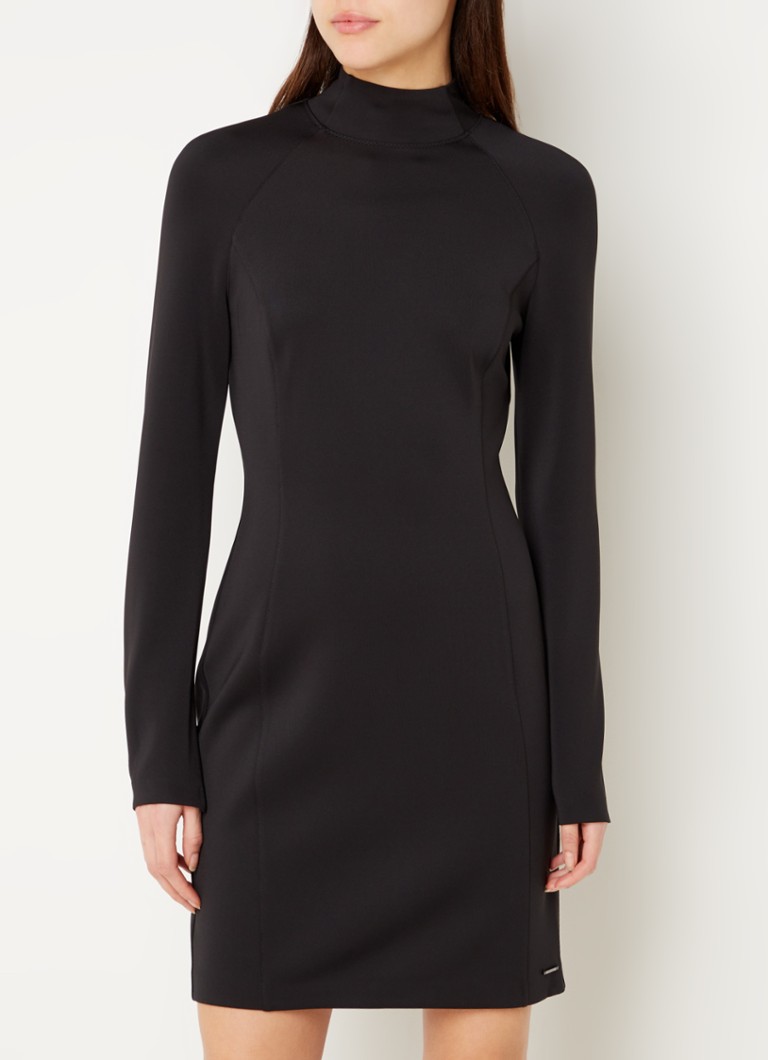 Calvin Klein Mini jurk met opstaande kraag • Zwart • de Bijenkorf