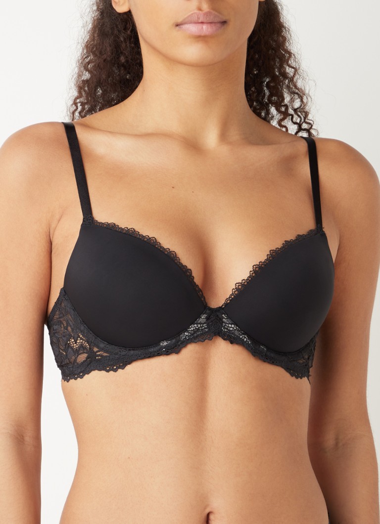 Calvin Klein Seductive Comfort plunge push-up bh • Zwart • de Bijenkorf