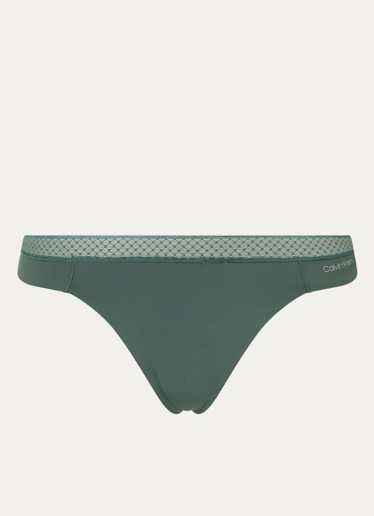 Calvin Klein Seductive Comfort string met kant • Groen • de Bijenkorf