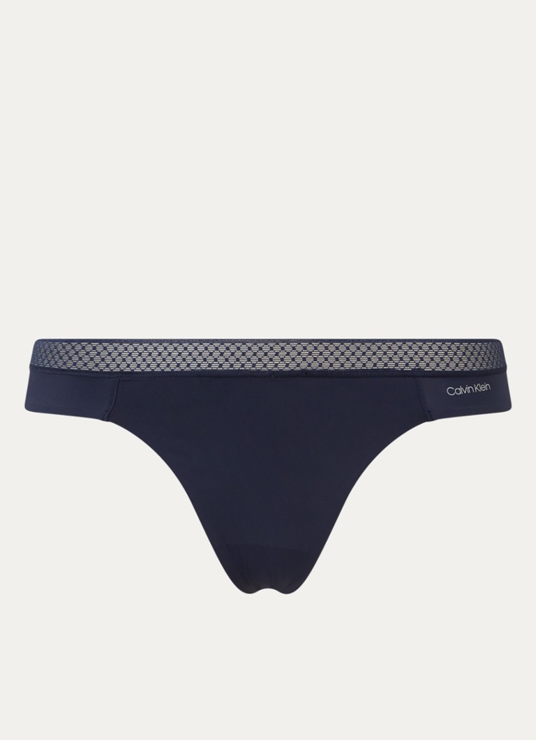 Calvin Klein Seductive Comfort string met kant • Blauw • de Bijenkorf