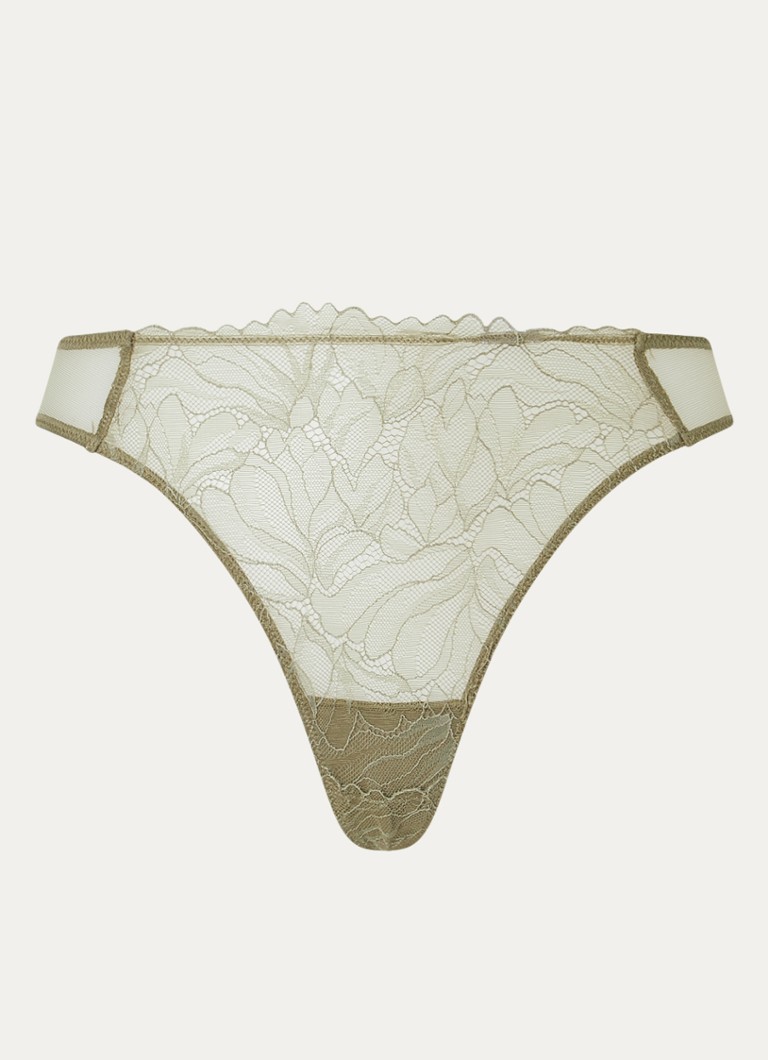 Calvin Klein String met kant • Groen • de Bijenkorf