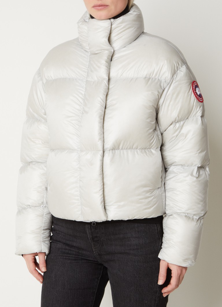 Canada Goose Cypress cropped puffer jack met donsvulling • Lichtgrijs ...