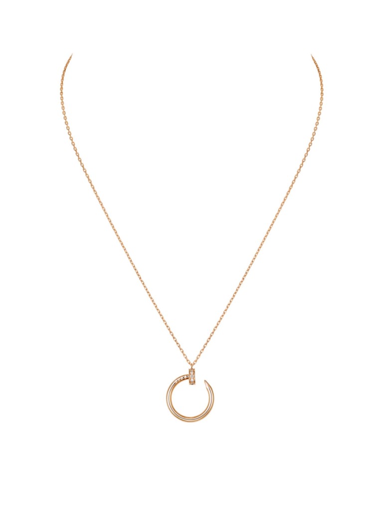 Cartier Juste un Clou ketting van 18k roségoud met diamanten CRB3047000 ...