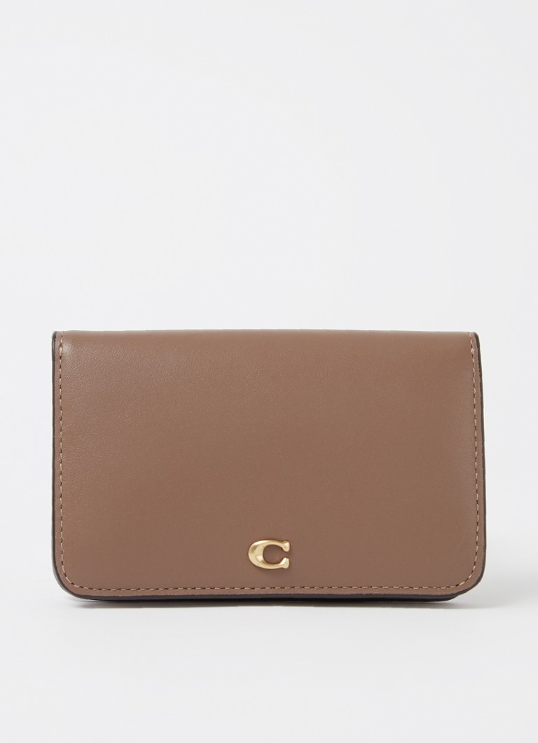 Coach Portemonnee van leer • Zand • de Bijenkorf