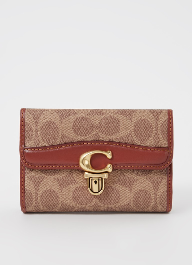 Coach Studio portemonnee van leer • Zand • de Bijenkorf