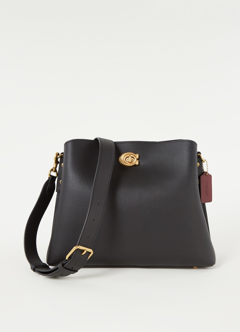 Coach Willow schoudertas van leer • Zwart • de Bijenkorf