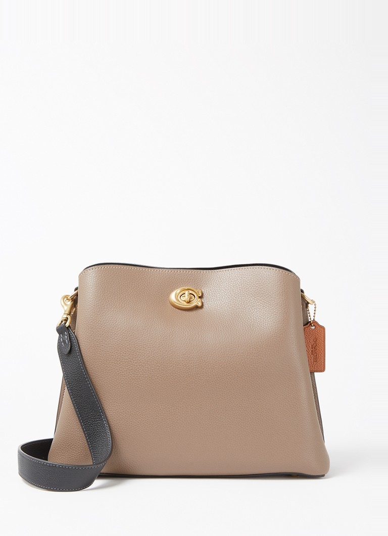 Coach Willow schoudertas van leer • Zand • de Bijenkorf